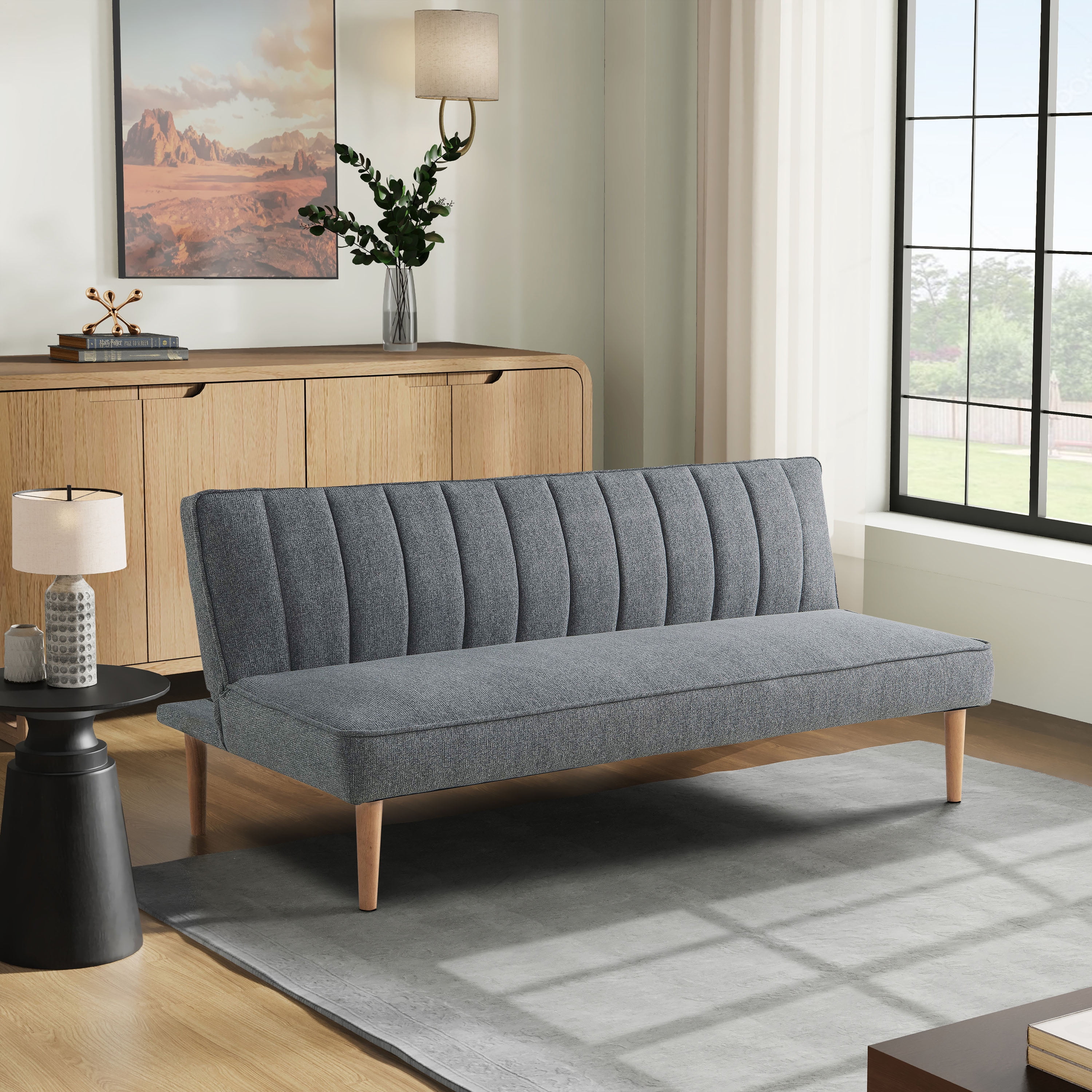 Free Shipping! Serta Sheridan Convertible Sofa Gray Fabric with ...