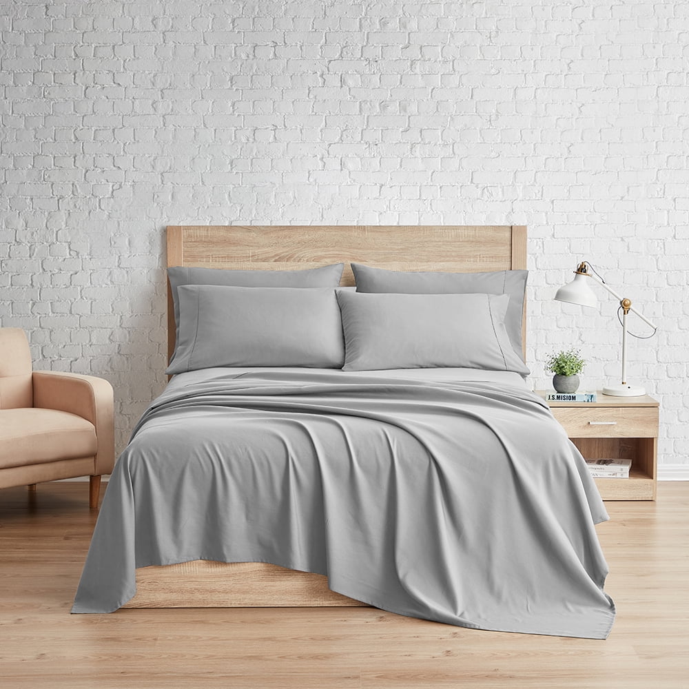 Serta So Soft Solid Sheet Set, King, Gray, 6 Piece Set - Walmart.com