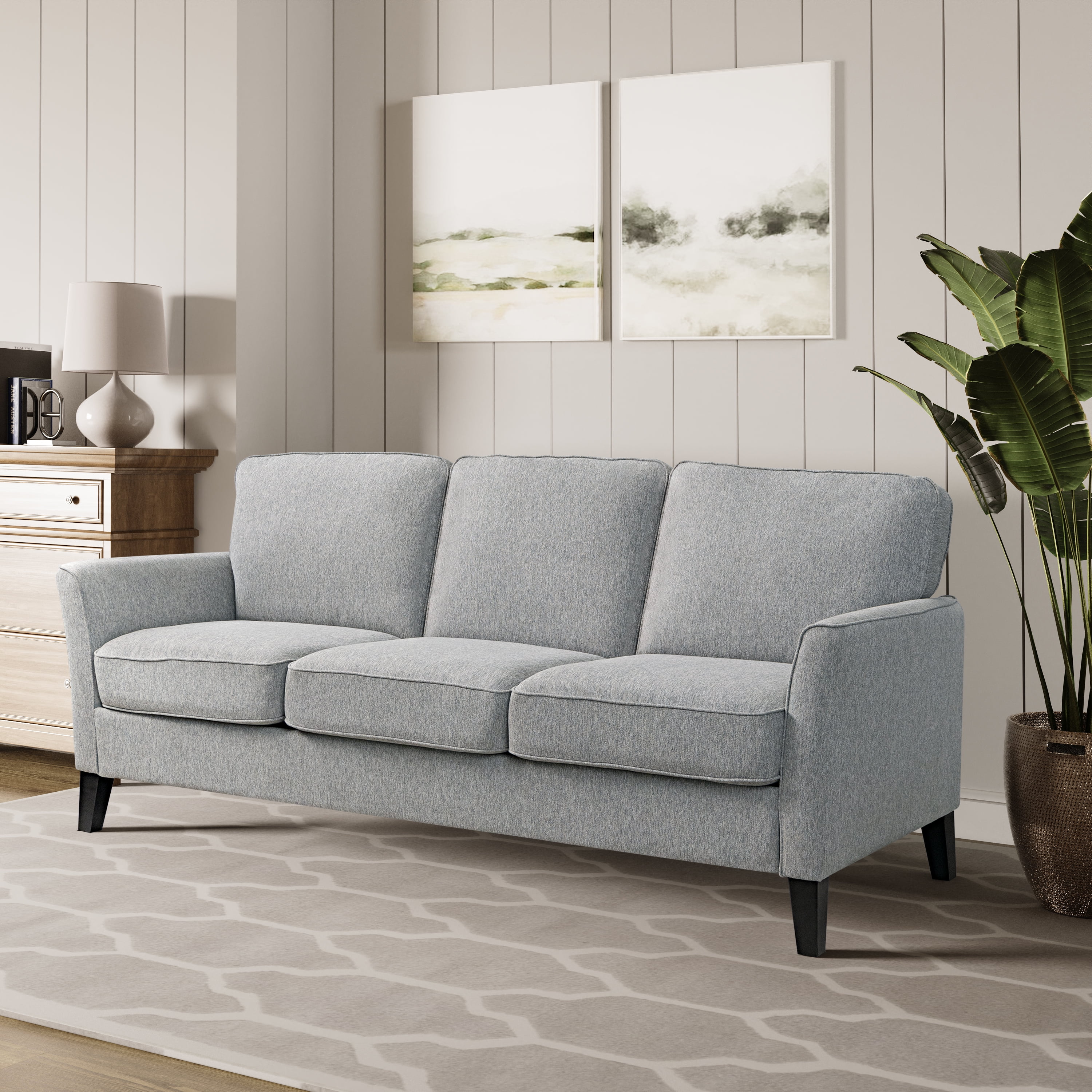 Serta Winston Transitional Couch - Light Gray Stationary Sofa - Walmart.com