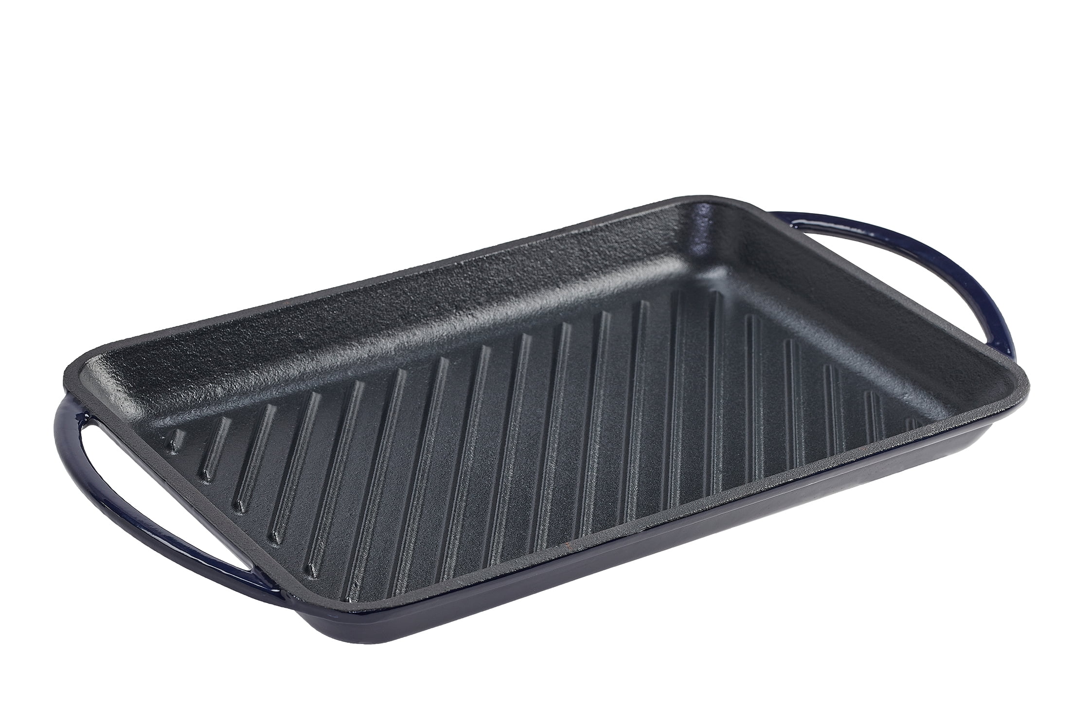 Servappetit 15.75 in Rectangular Oven Safe Cast Iron Grill Pan ...