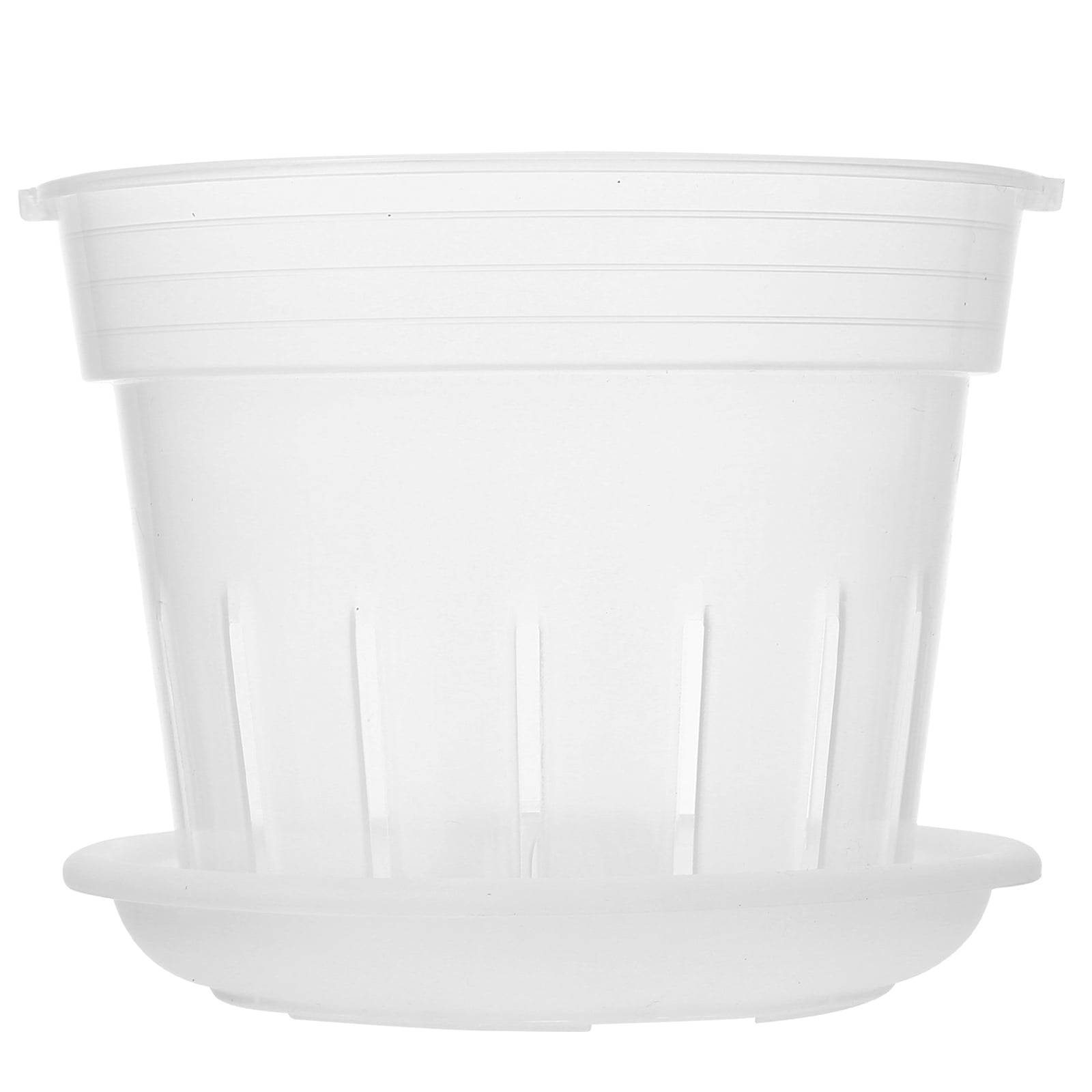 Serve Clear Plastic Flower Pot Plant Pot Tidy and Clean Flower Pots 14 ...