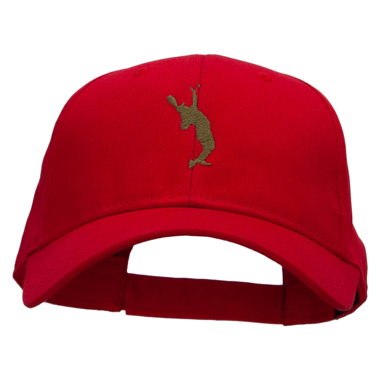 Serve Man with Ball Embroidered Low Profile Cap - Red OSFM - Walmart.com