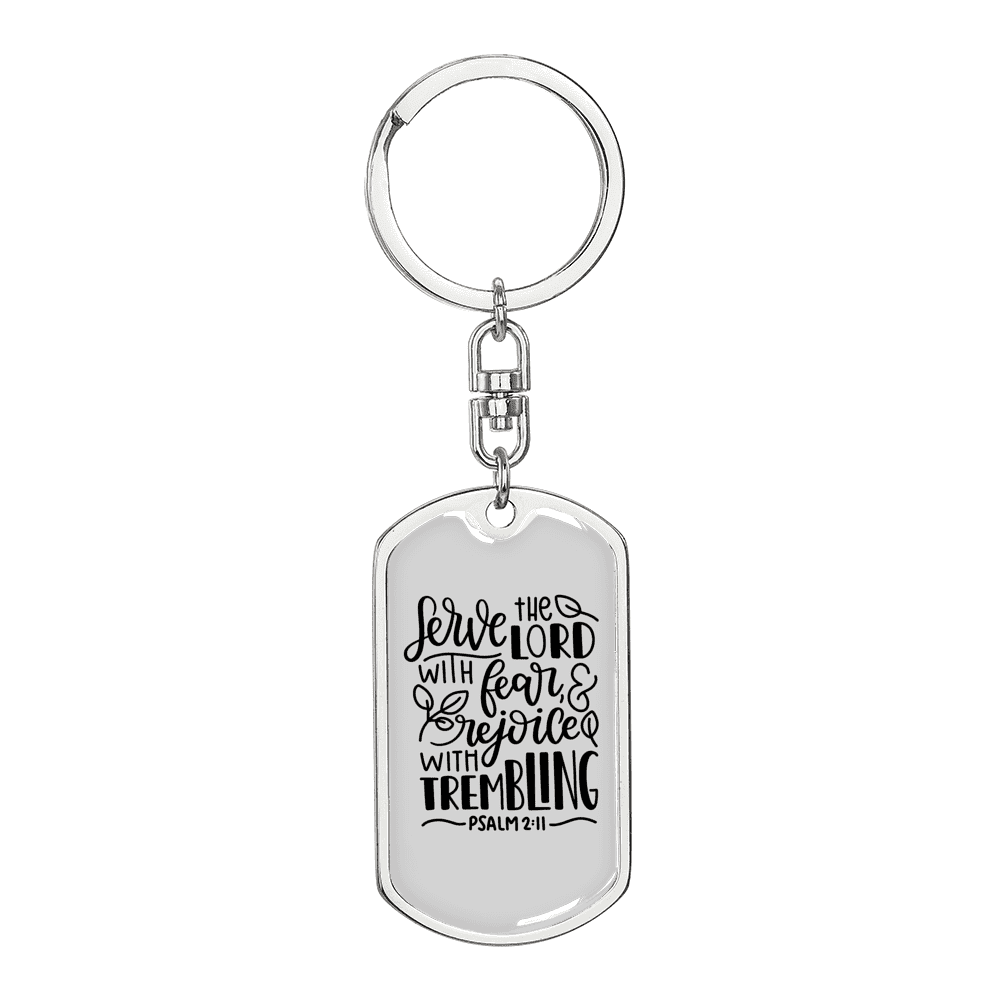 Serve The Lord Psalm 2:11 Stainless Steel or 18k Gold Premium Swivel ...