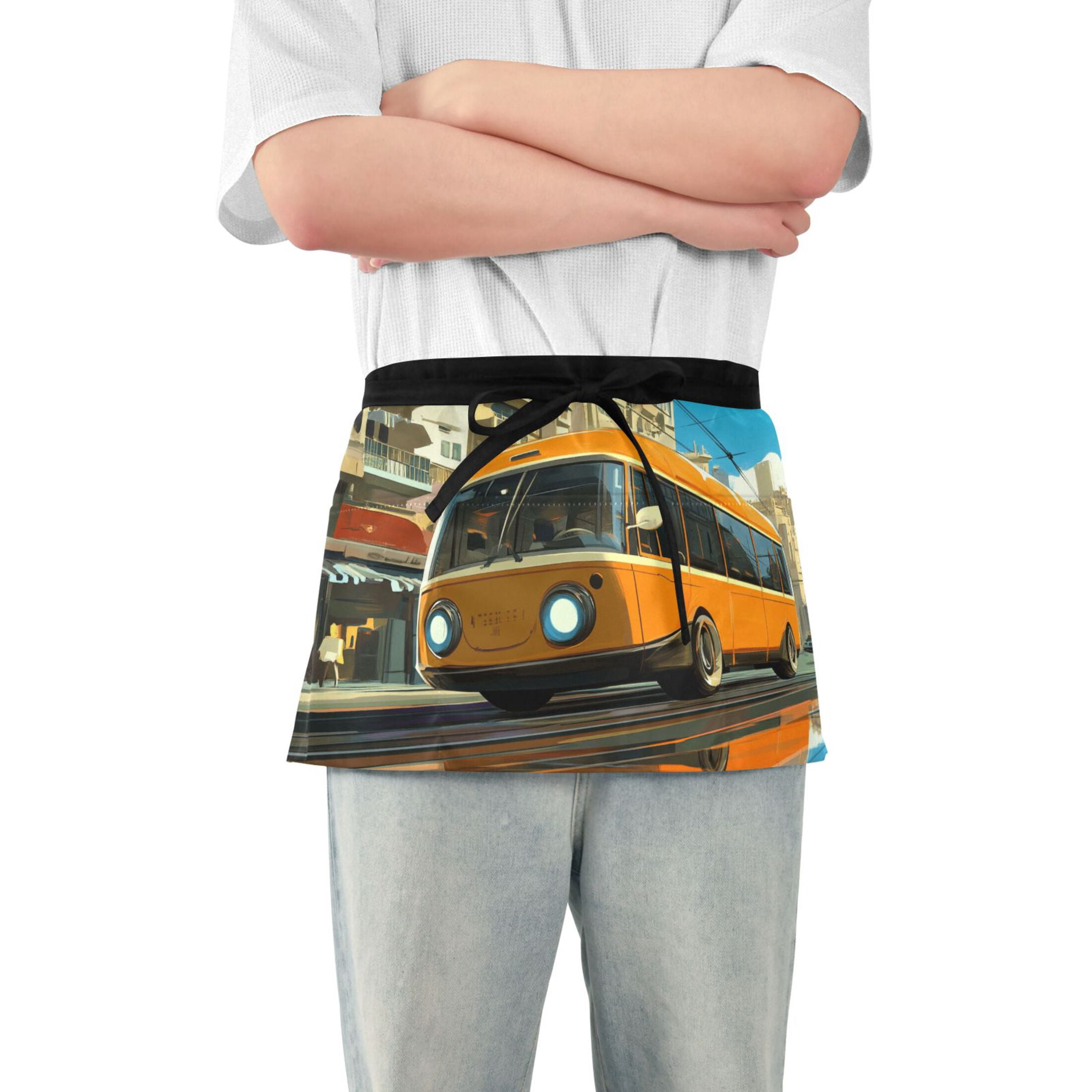 Server Apron with 3 Pockets Waterproof Waitress Waist Short Apron for ...