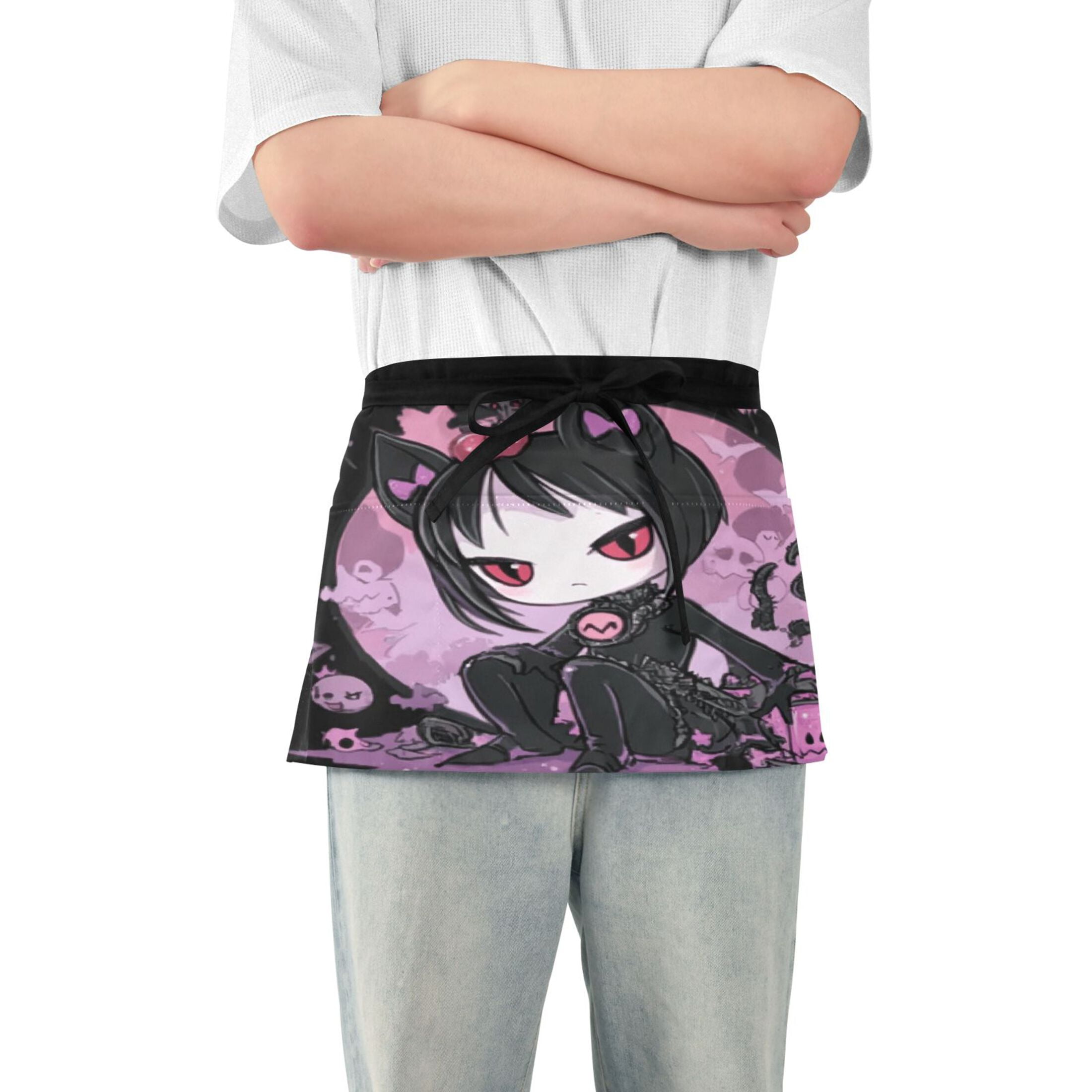 Server Apron with 3 Pockets Waterproof Waitress Waist Short Apron for ...