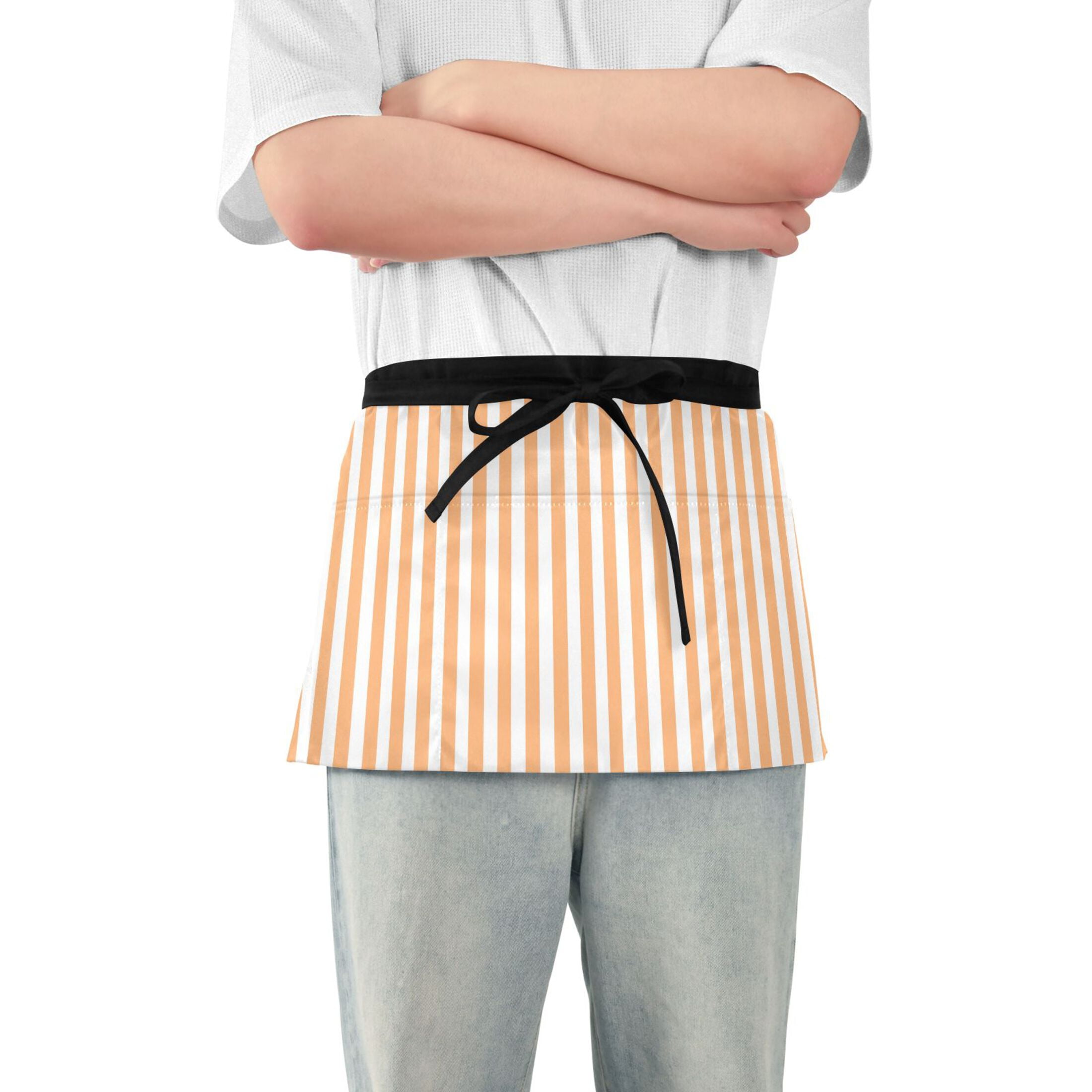 Server Apron with 3 Pockets Waterproof Waitress Waist Short Apron for ...