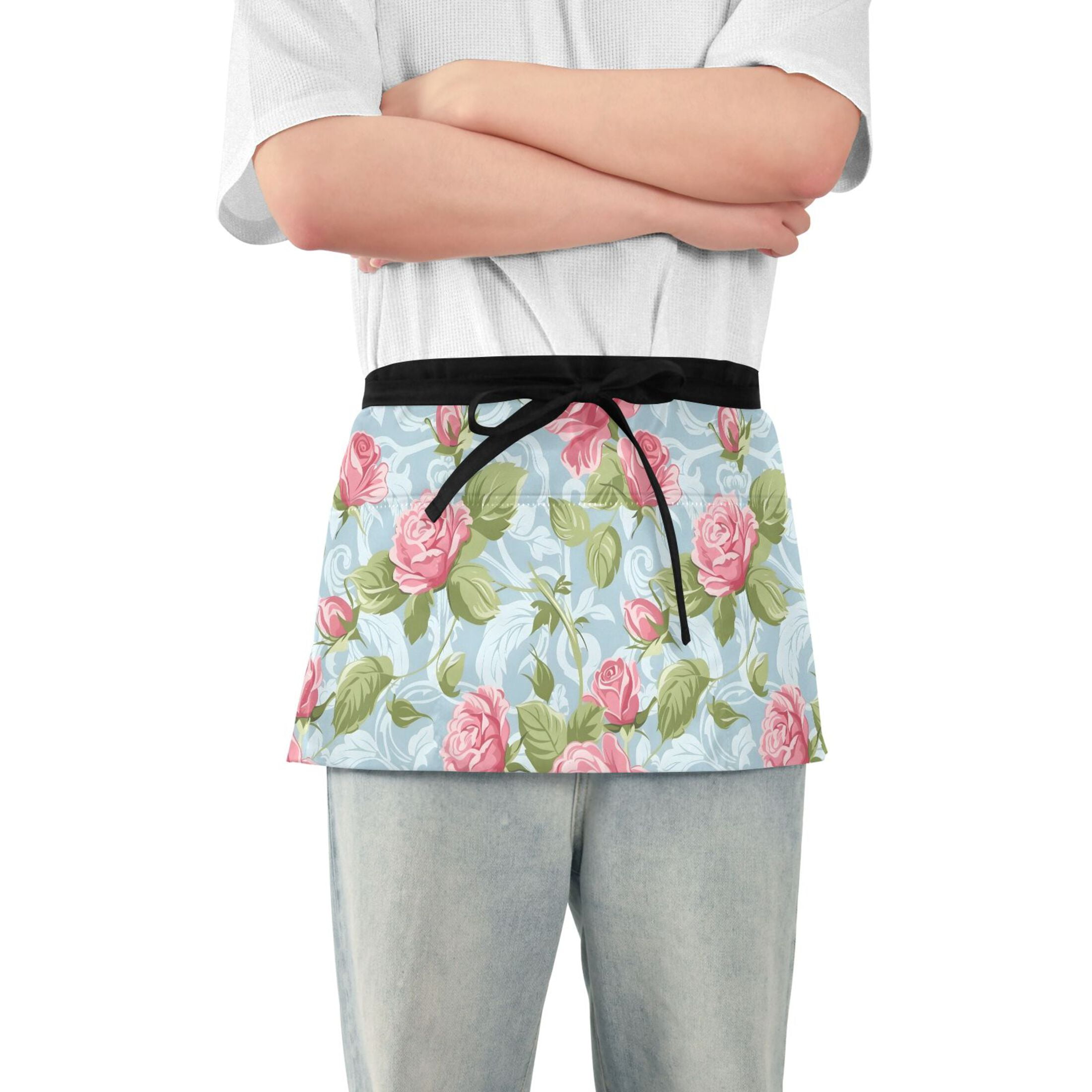 Server Apron with 3 Pockets Waterproof Waitress Waist Short Apron for ...