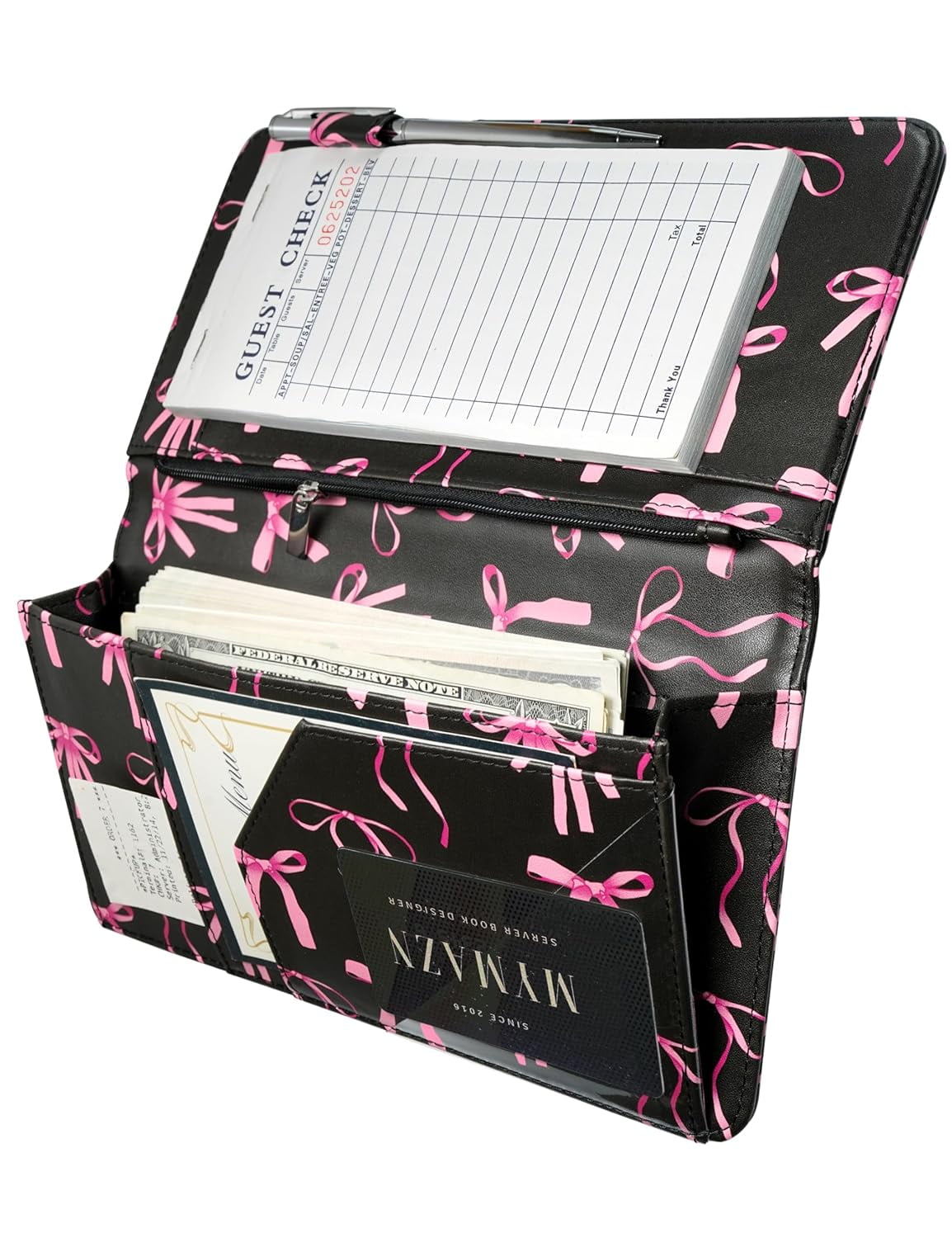 Server Book with Zipper Pocket and Magnetic Closure Server Booklet ...