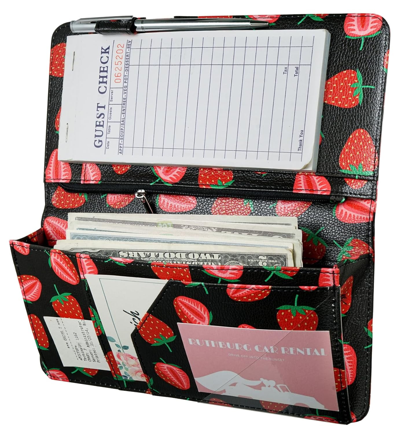 Server Book with Zipper Pocket and Magnetic Closure Server Booklet ...