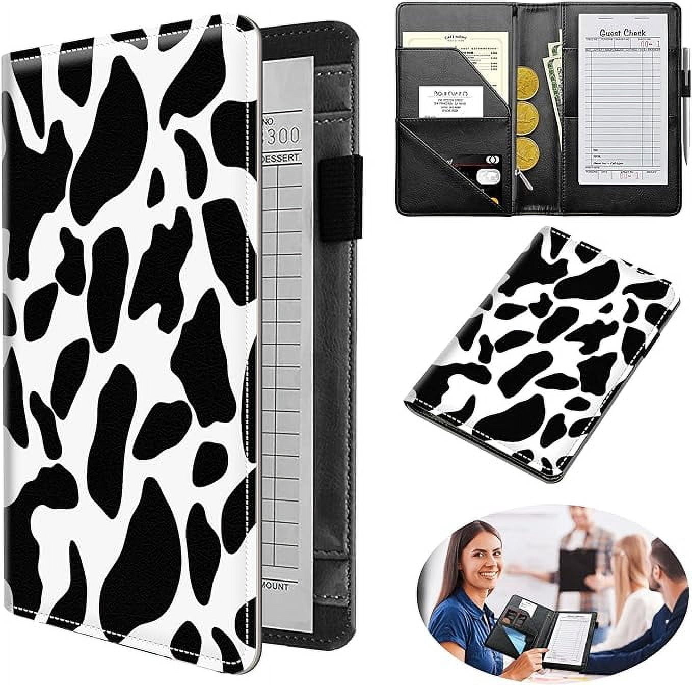 Dikoer Leather Server Books Women's Wallet Fit, Cow Prints - Walmart.com