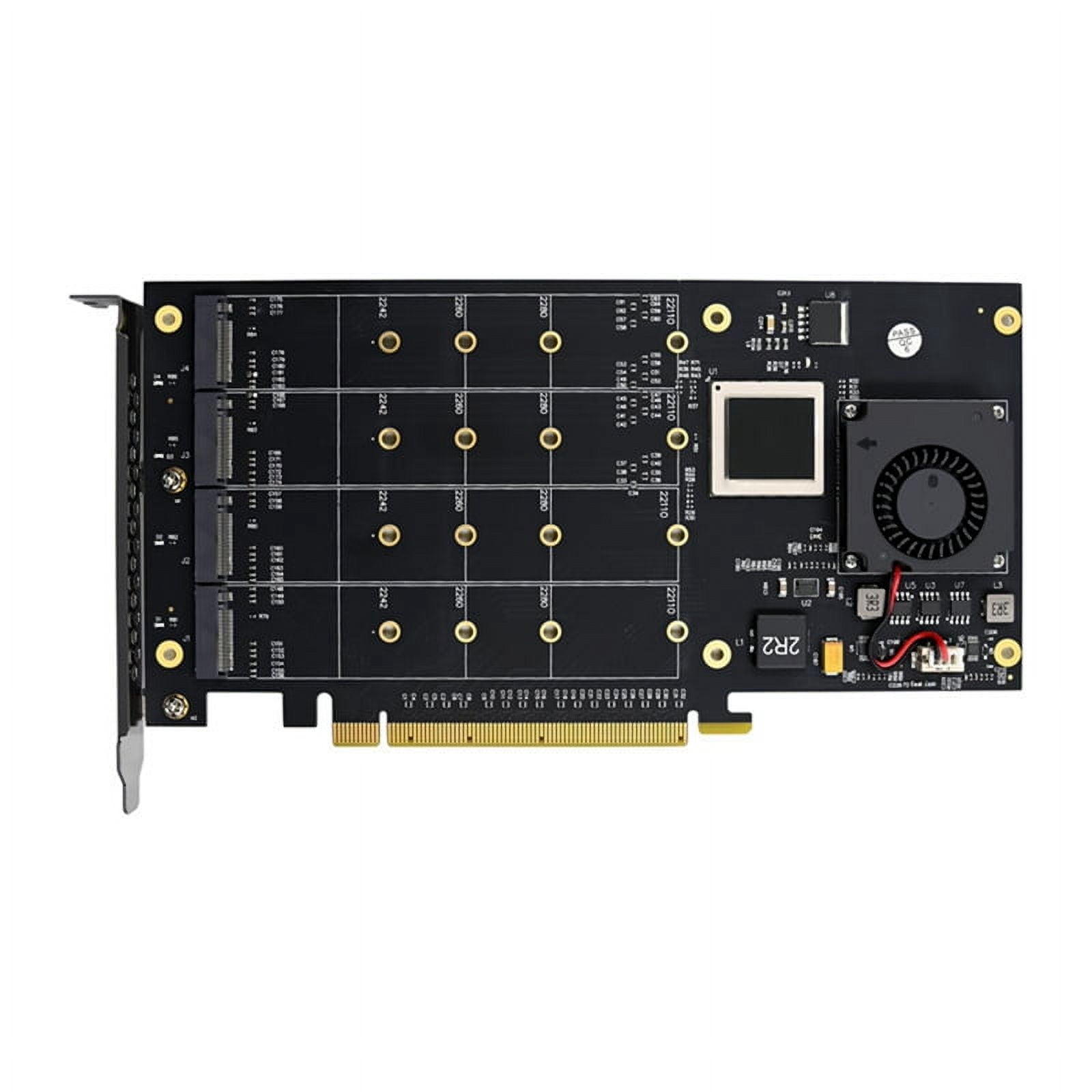 Server Expansion Card ST5110 PCIe X16 PEX8748 Quad Channel NVMe Server ...