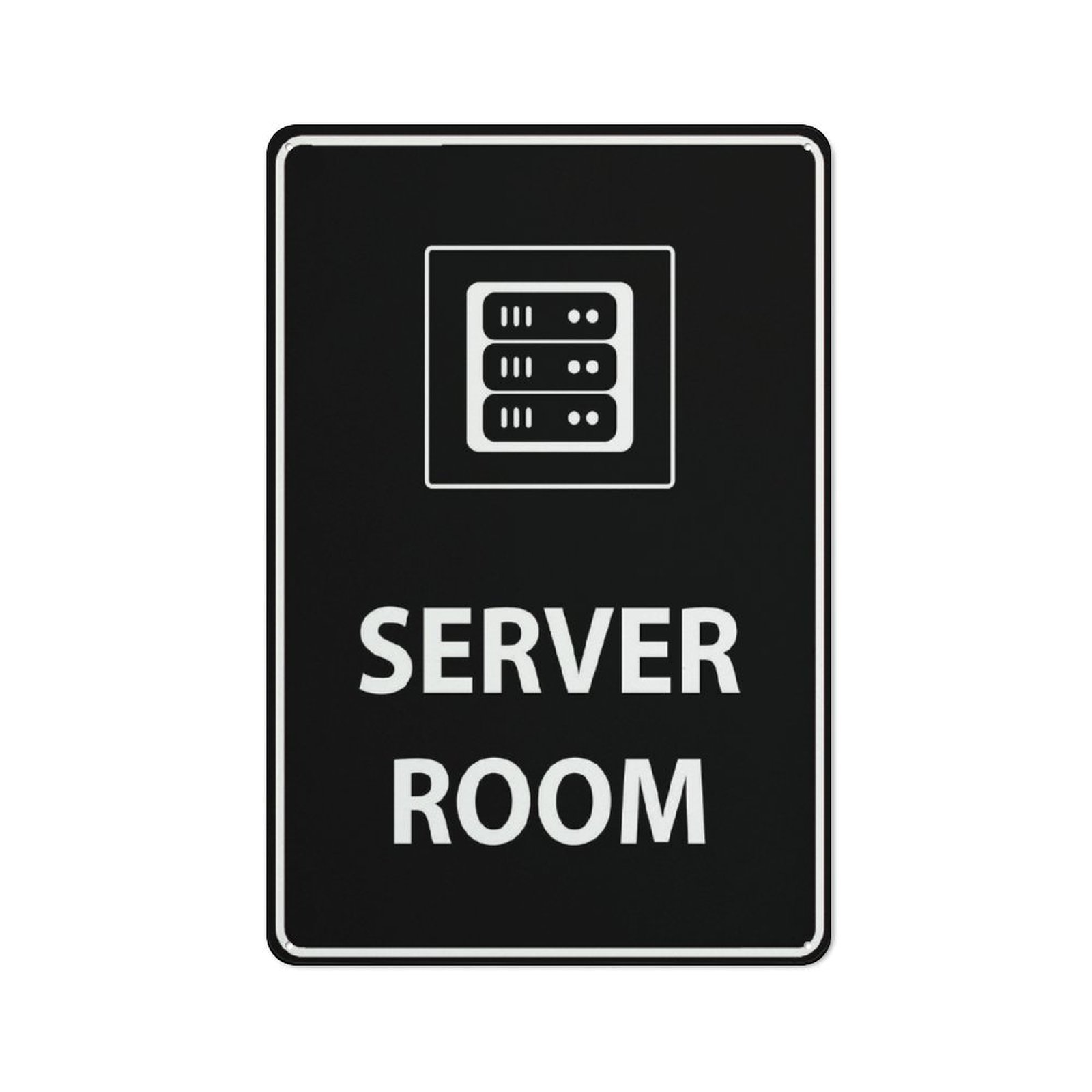 Server Room Sign 8"X12" Rust Free Aluminum Signs Outdoor, Metal Tin ...