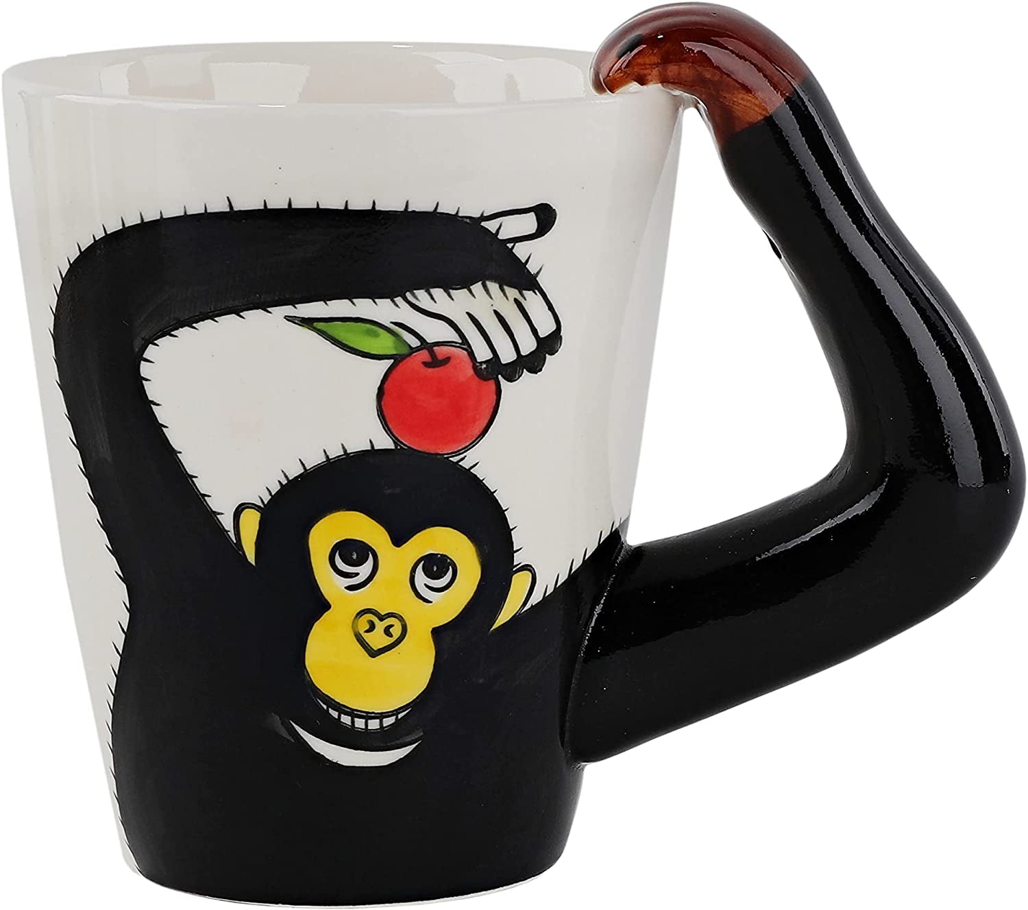 Servette Home Ceramic 3D Animal Coffee Mug-One Size, Monkey (Black ...