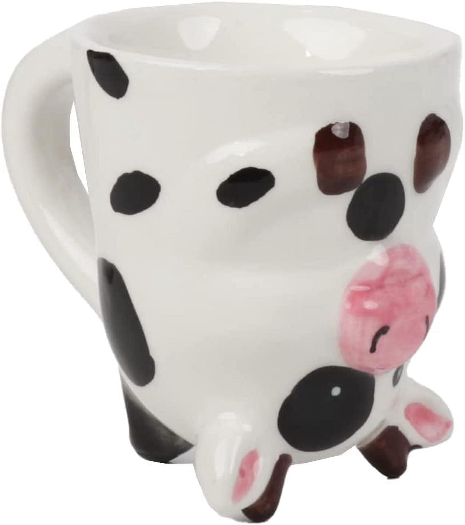 Servette Home Ceramic Cute Upside Down Espresso Mini Coffee Mug - Cow ...