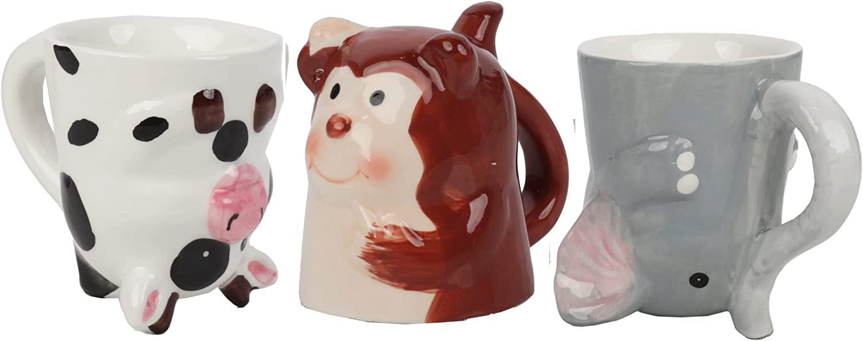 Servette Home Ceramic Cute Upside Down Espresso Mini Coffee Mug Set of ...