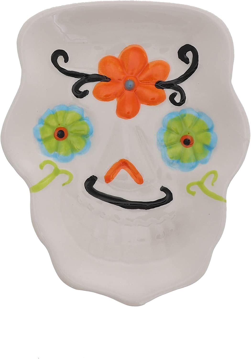 Servette Home Ceramic Day of the Dead Sugar Skull Plate - White ...