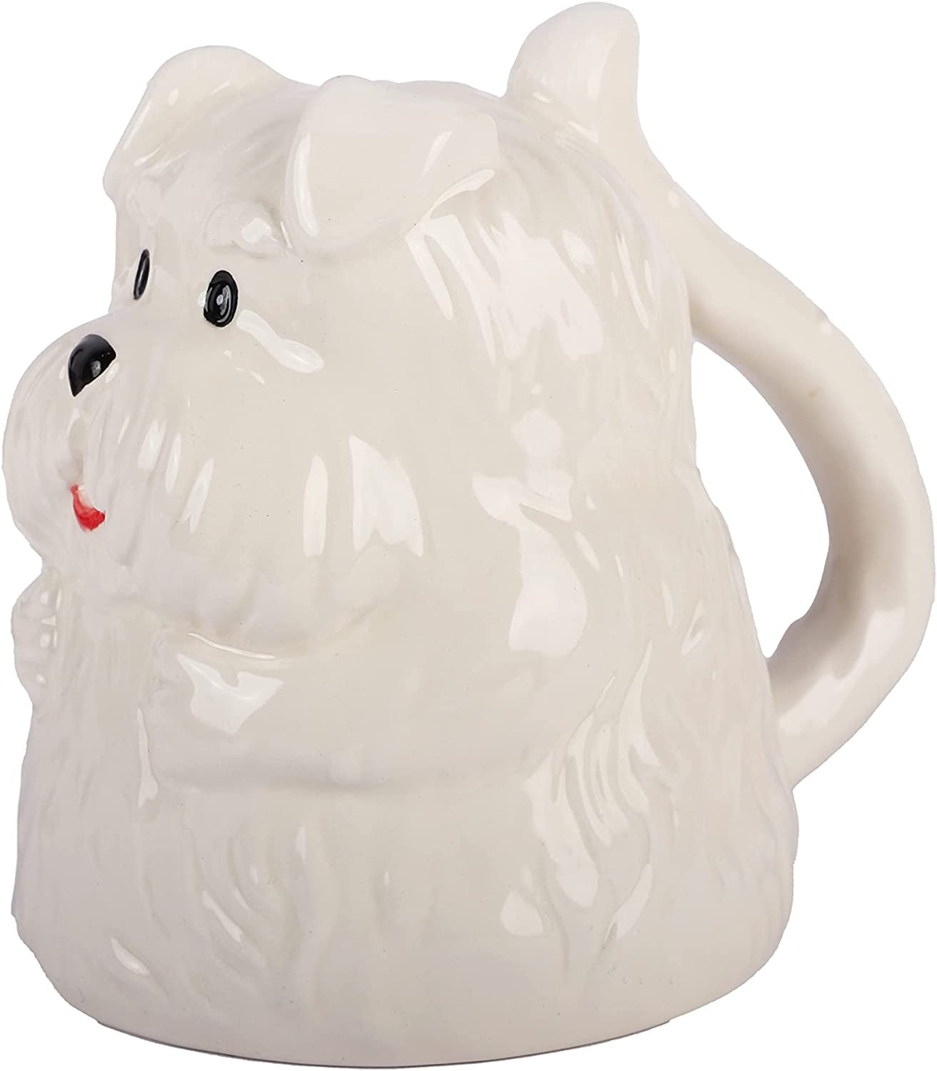 Servette Home Ceramic Dog Coffee Mug 10oz Upside Down Puppy (White ...