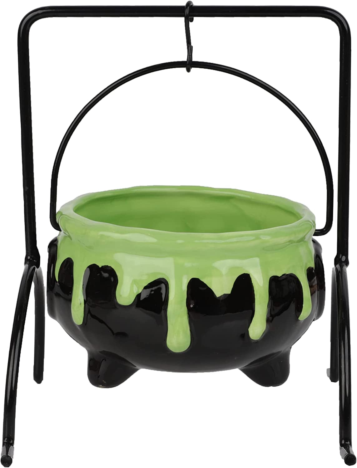 Servette Home Hand Painted Ceramic Hanging Cauldron Candy Bowl for ...