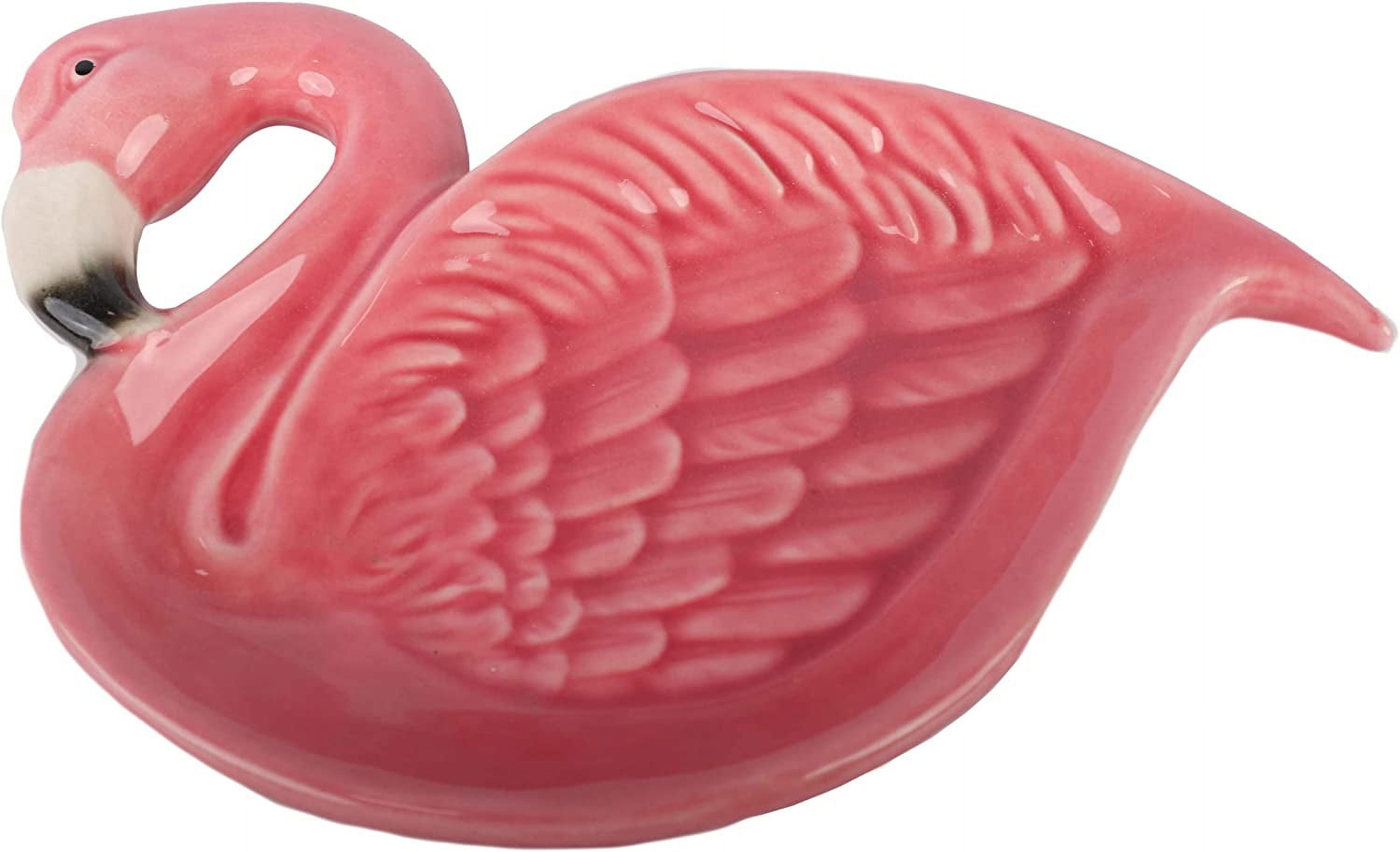 Servette Home Ceramic Trinket Tray Serving Dish-Rectangular Flamingo ...
