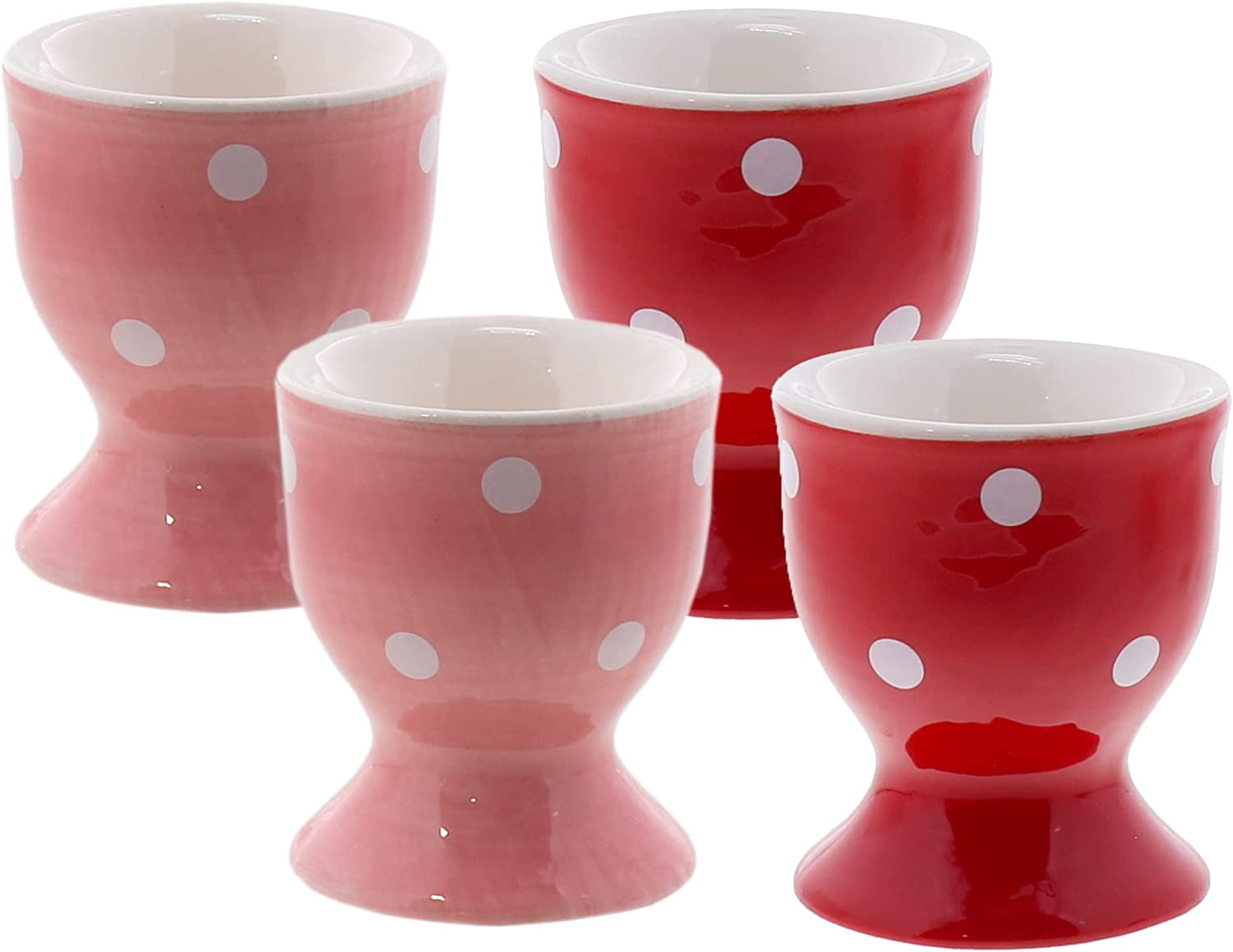 Servette Home Egg Cup Cute Ceramic Soft-Boiled Egg Holder Polka Dot ...
