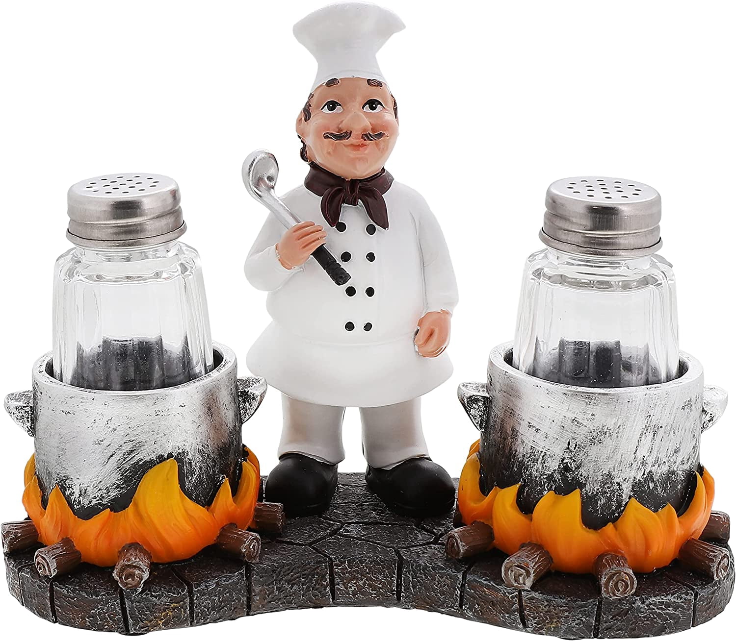 Servette Home-Fat Chef Kitchen Décor Novelty Salt and Pepper Shaker Set ...