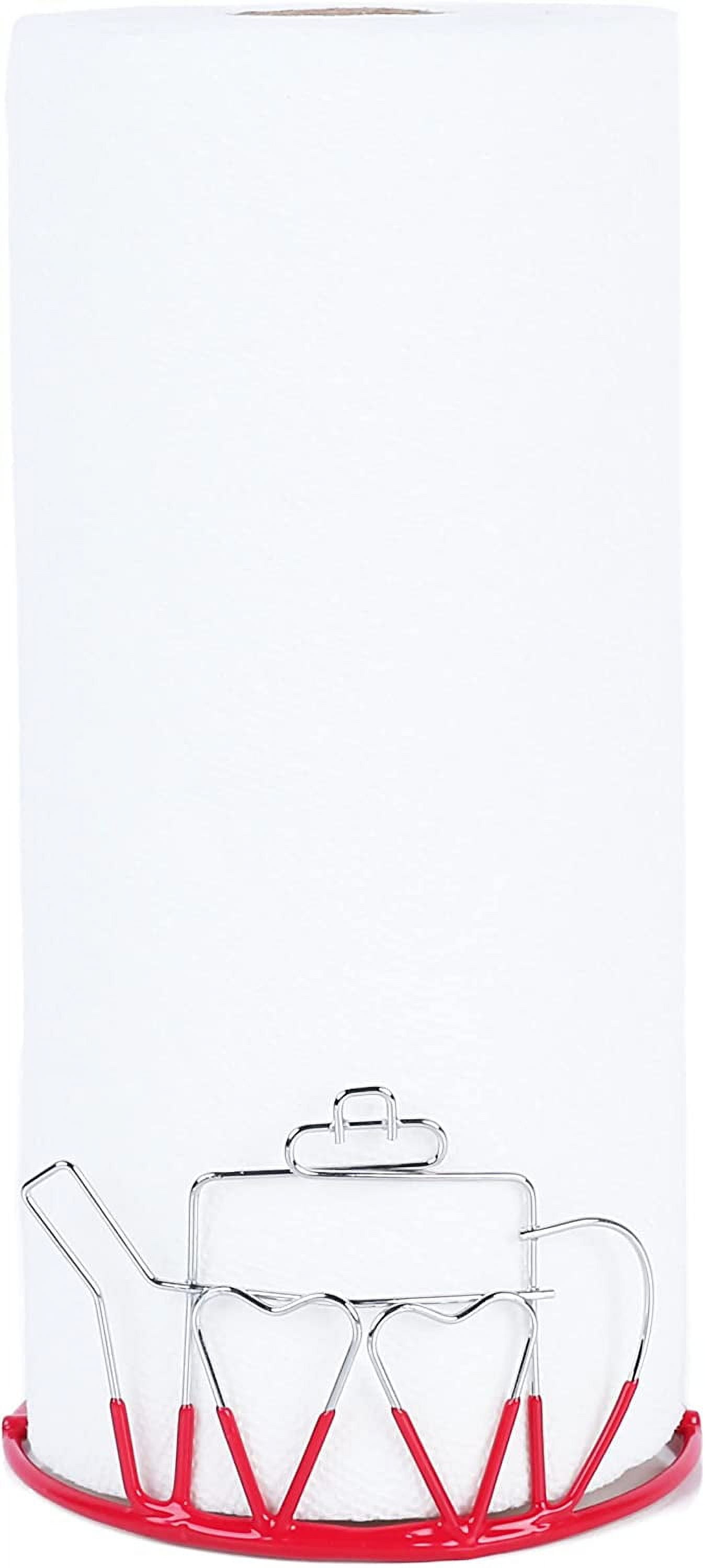 Servette Home Metal Wire Teapot Designed Paper Towel Holder - Red ...