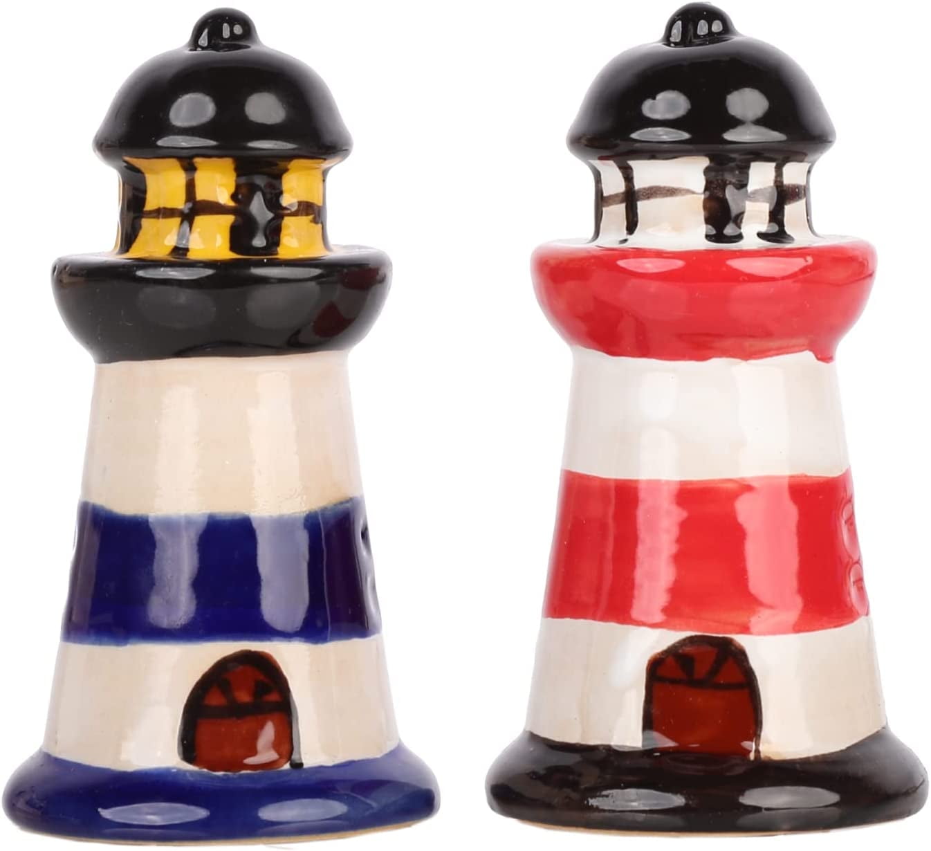 Servette Home Red & Blue Lighthouse Salt and Pepper Shaker - Walmart.com