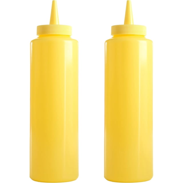Servette Home Refillable Squeeze Bottles for Ketchup and Mustard, Set ...