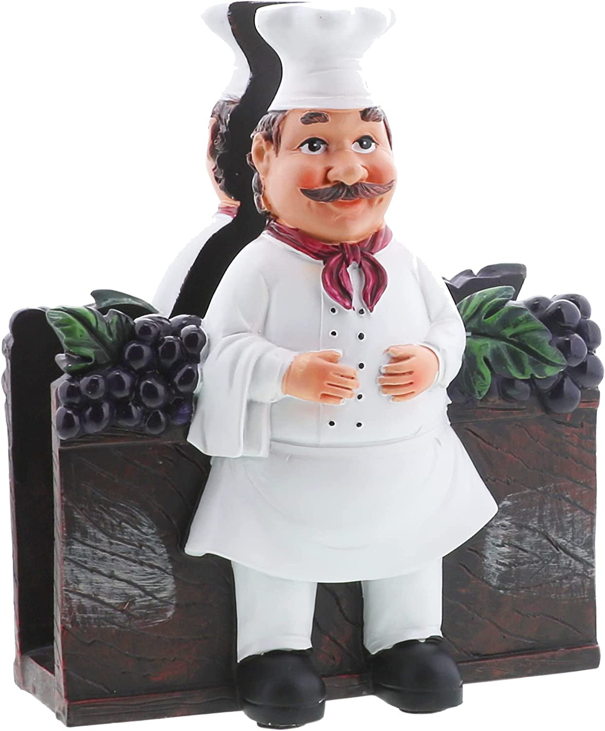 Servette Home Resin Fat Chef Figurine Napkin Holder Chef Kitchen Décor ...