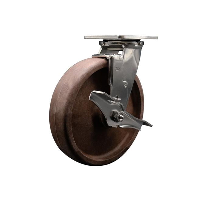 Service Caster SCC-SS31630S820-GFNRHT-TLB 316 Stainless Steel Heavy ...