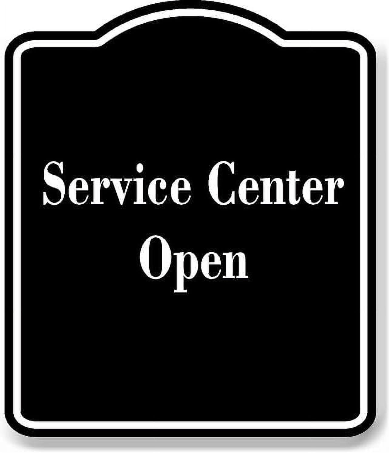 Service Center Open BLACK Aluminum Composite Sign 8.5''x10'' - Walmart.com