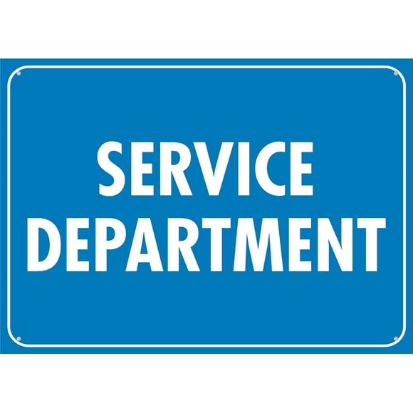 Service Department Signs