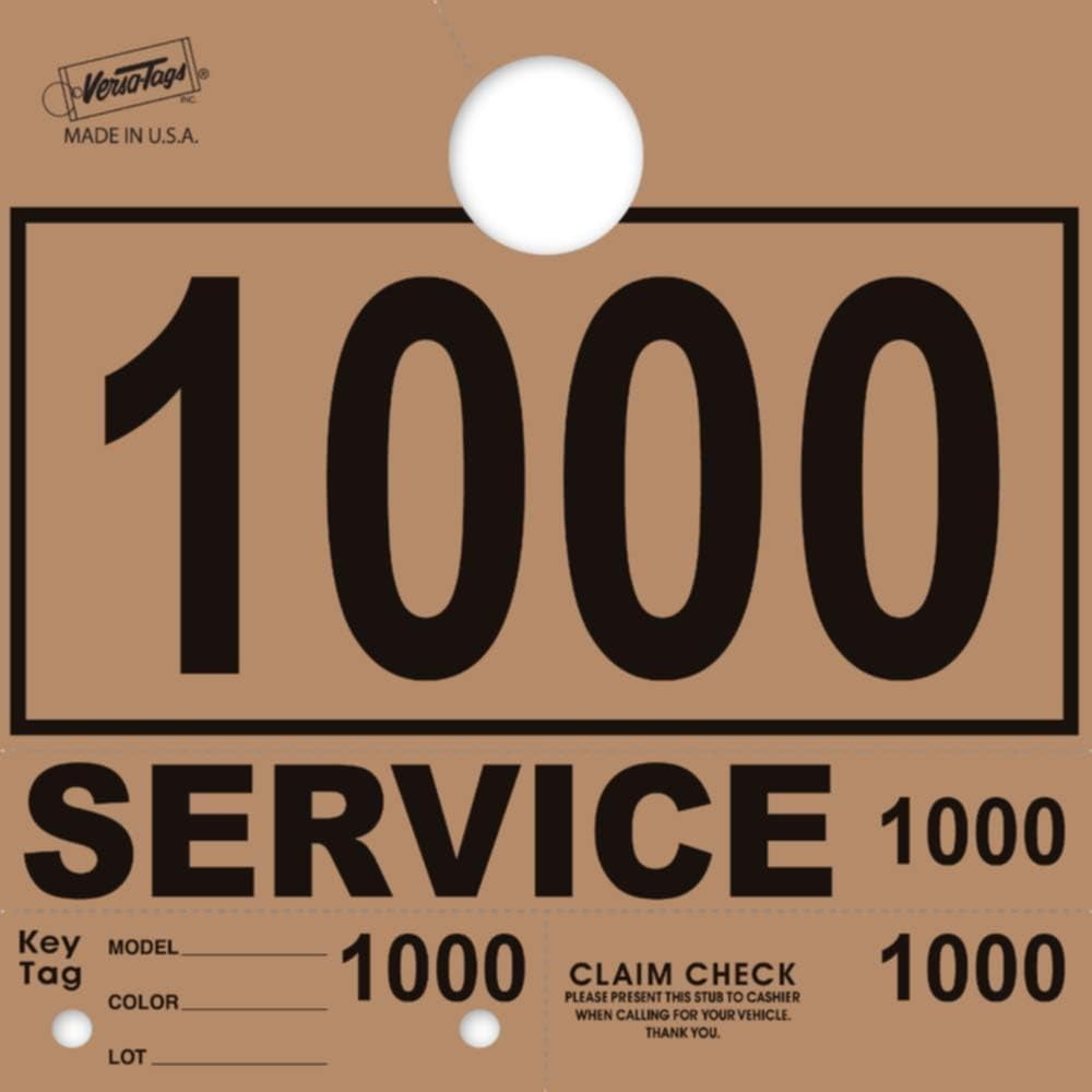 Service Dispatch Numbers RL78 Style Mirror Hang Tags Numbered (, 000 ...