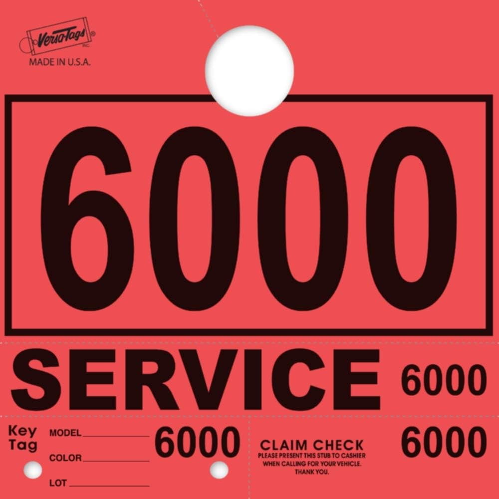 Service Dispatch Numbers RL78 Style Mirror Hang Tags Numbered (, 000 ...