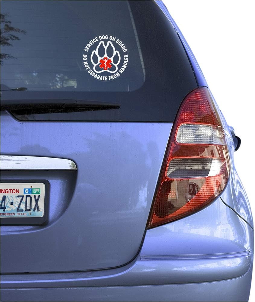 Service Dog ON Board Do Not Separate from Handler Clear Vinyl Decal ...