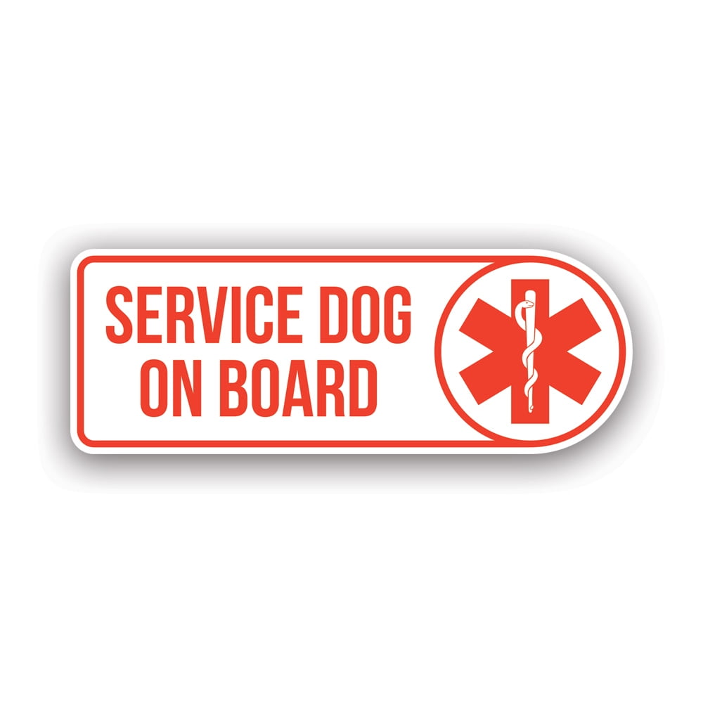 Service Dog On Board Sticker Decal - Self Adhesive Vinyl - Weatherproof ...