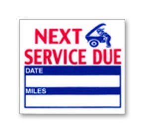 Service Due Static Oil Change Sticker - 200 Count - Walmart.com