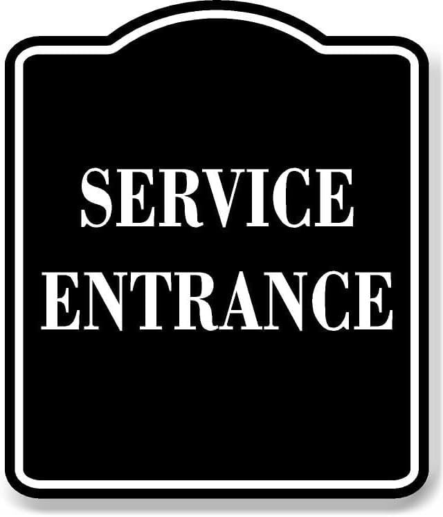 Service Entrance BLACK Aluminum Composite Sign 20''x24'' - Walmart.com