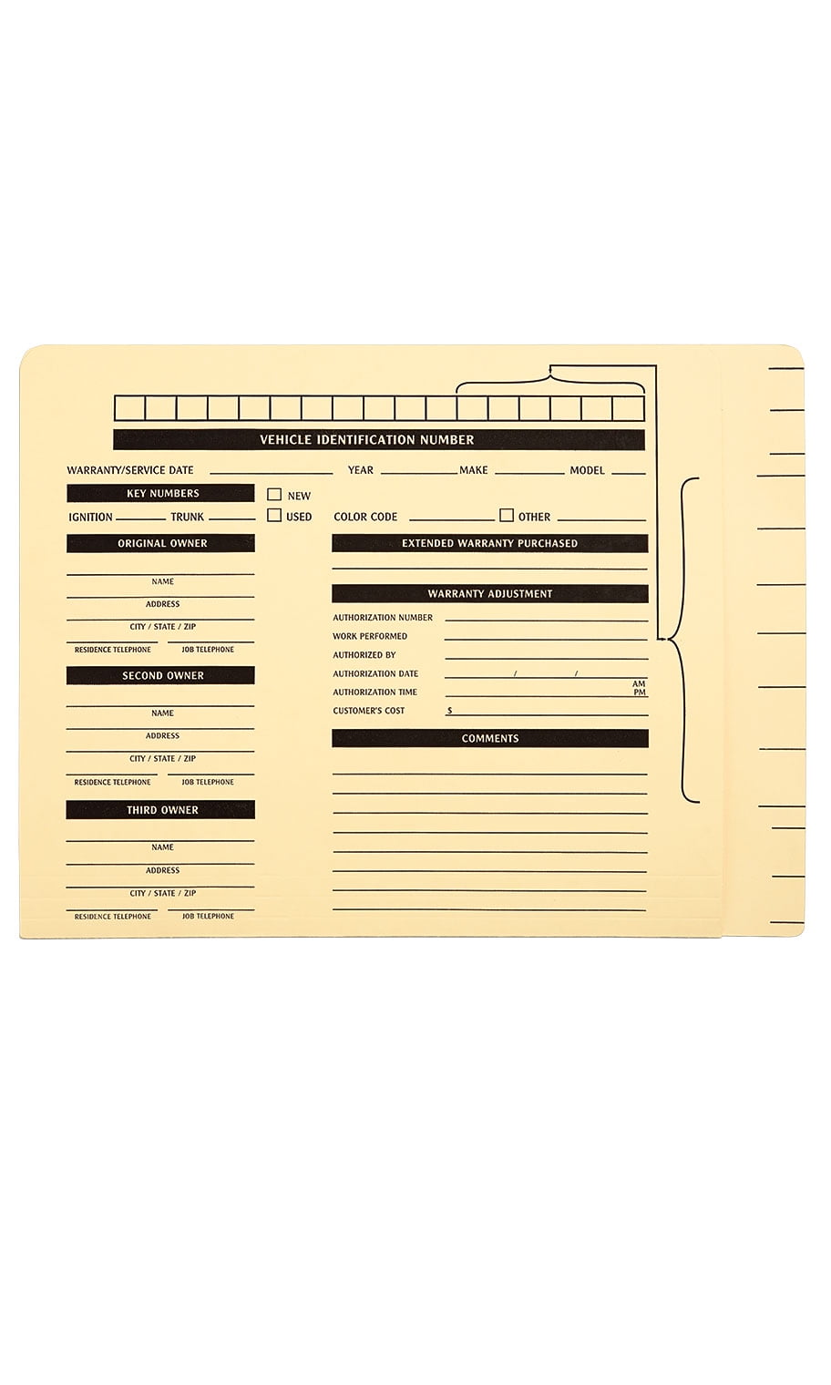 Heavy Duty Manila Service File Folders - Office Supplies - Pack of 100 ...