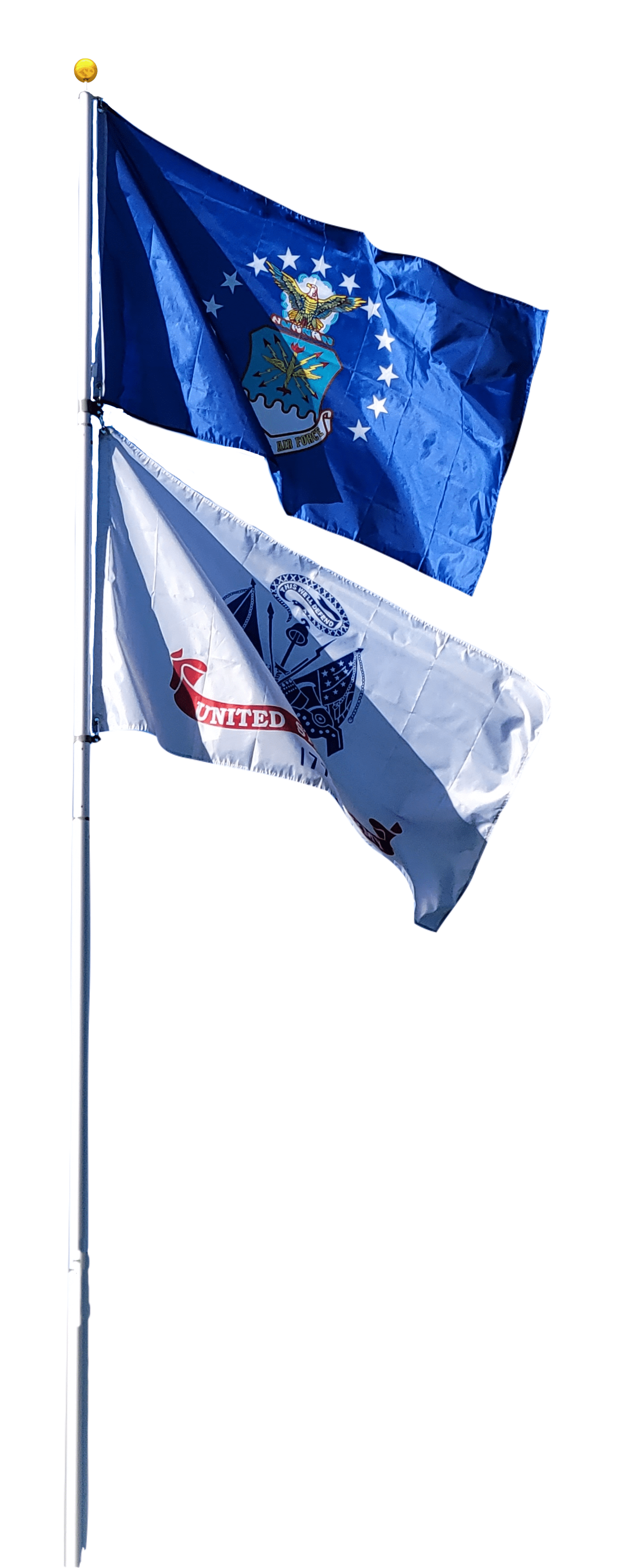 Service First 25 Foot Sectional Flagpole Kit - Silver Edition - Walmart.com