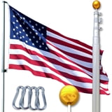 Service First - Flagpole Kit, Heavy Duty 20ft Telescoping Flagpole ...