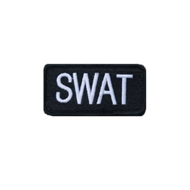 Black - Two Piece SWAT Patch Set with Hook Back - Walmart.com