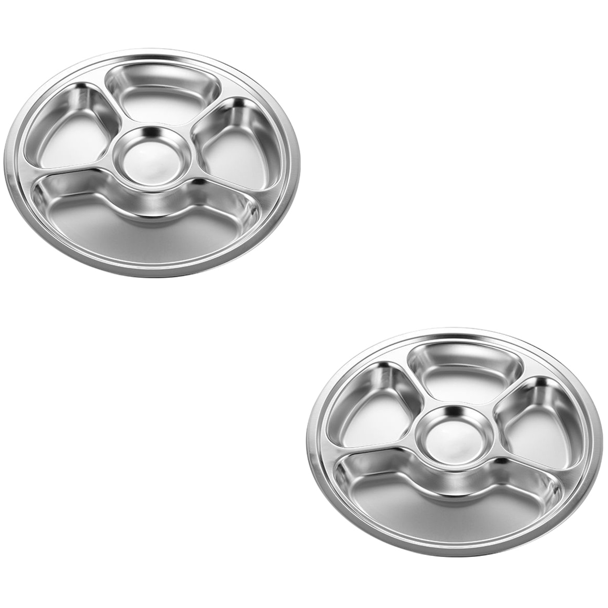 Service Tray Stainless Steel Grid Container Partition Snack Containers ...