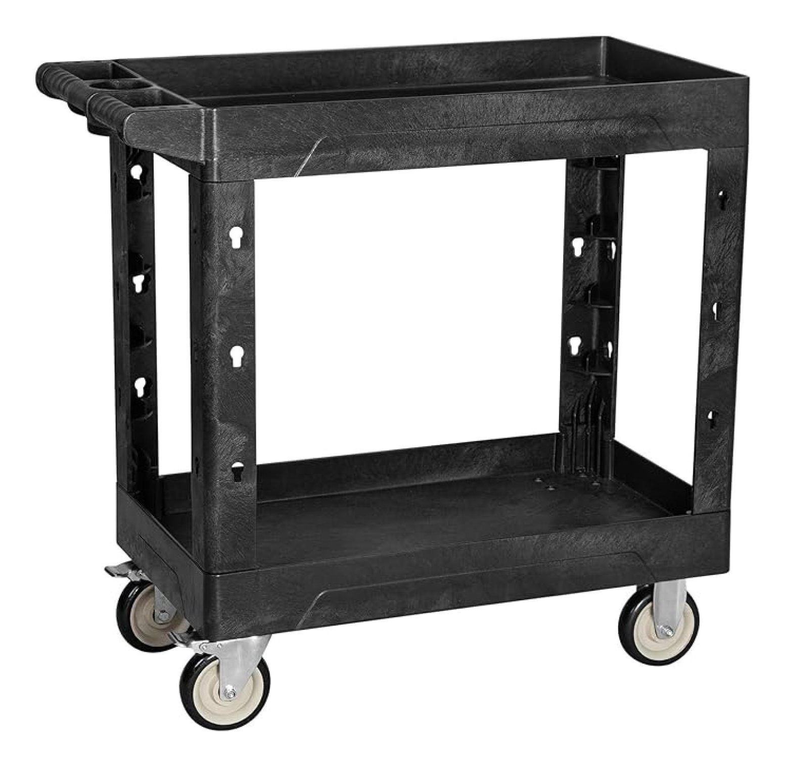 Service Utility Plastic Tool Cart, 34 x 17-Inch Rolling With Deep 2 ...