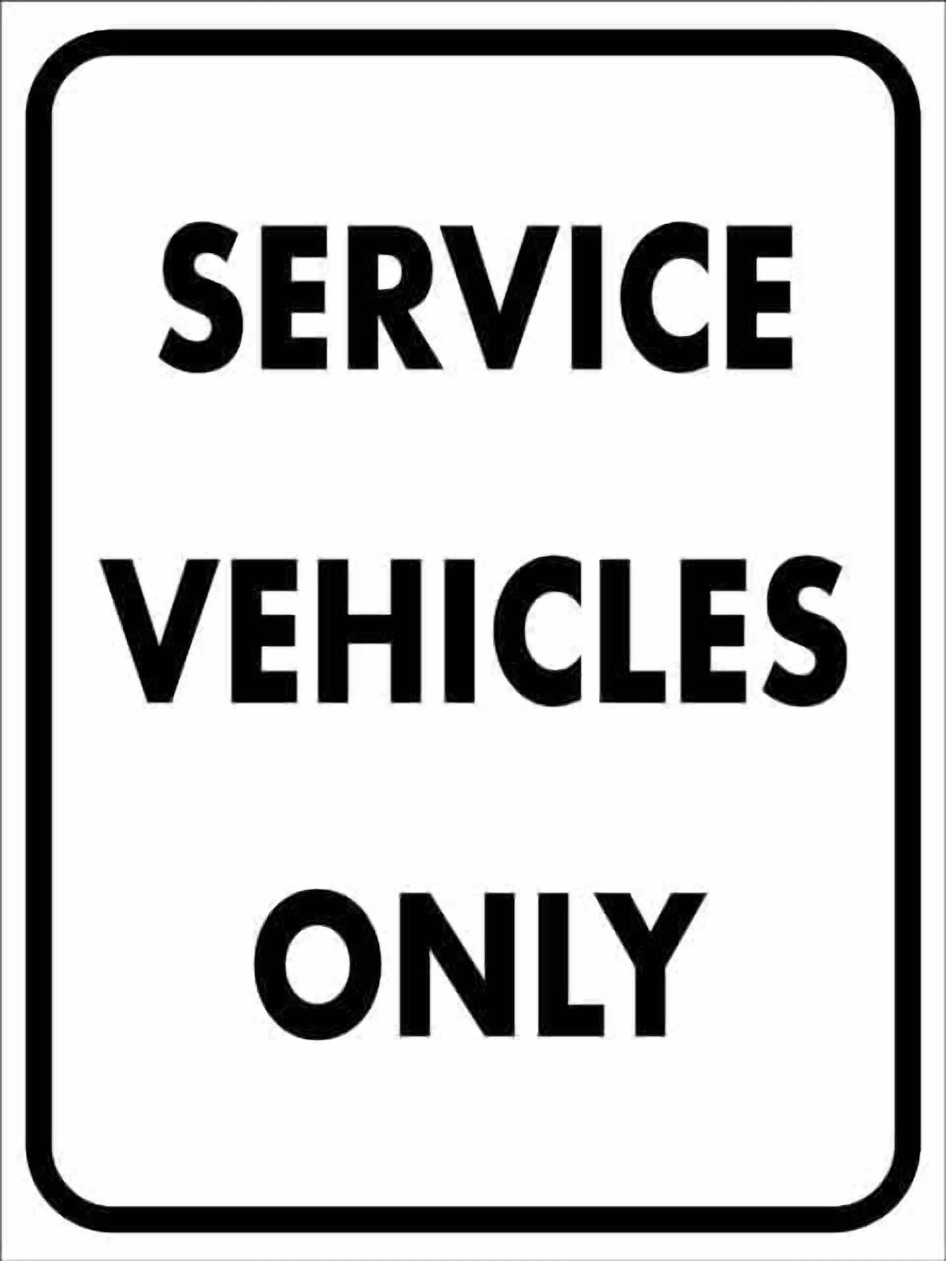 Service Vehicles Only Retro Metal Tin Signs 12X8 Inch For Shop Yard Man ...
