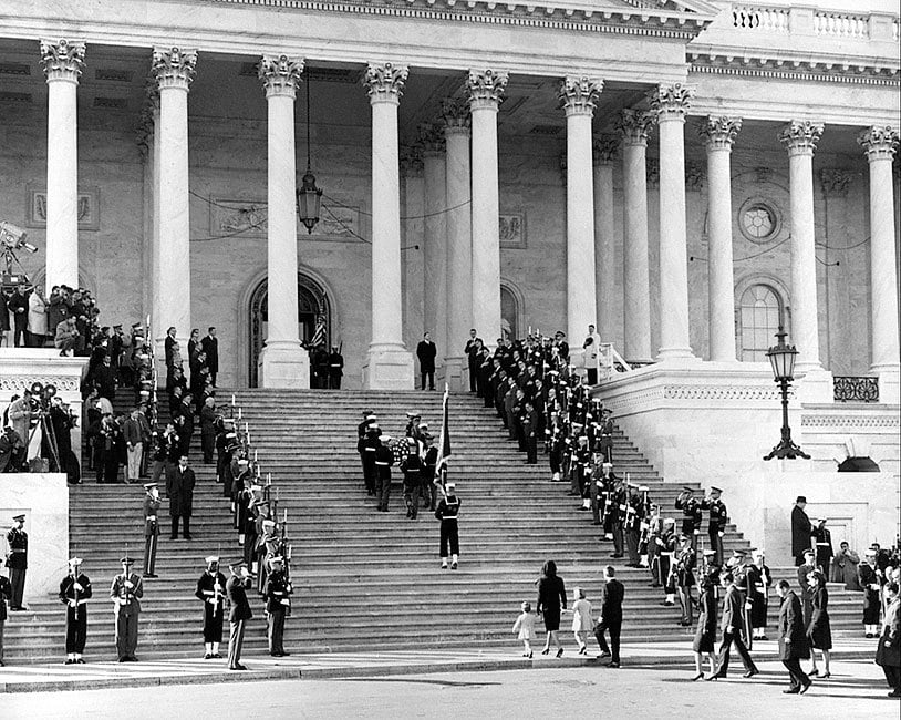 Servicemen Carrying John F. Kennedy Casket - 24x36 Inch Laminated ...