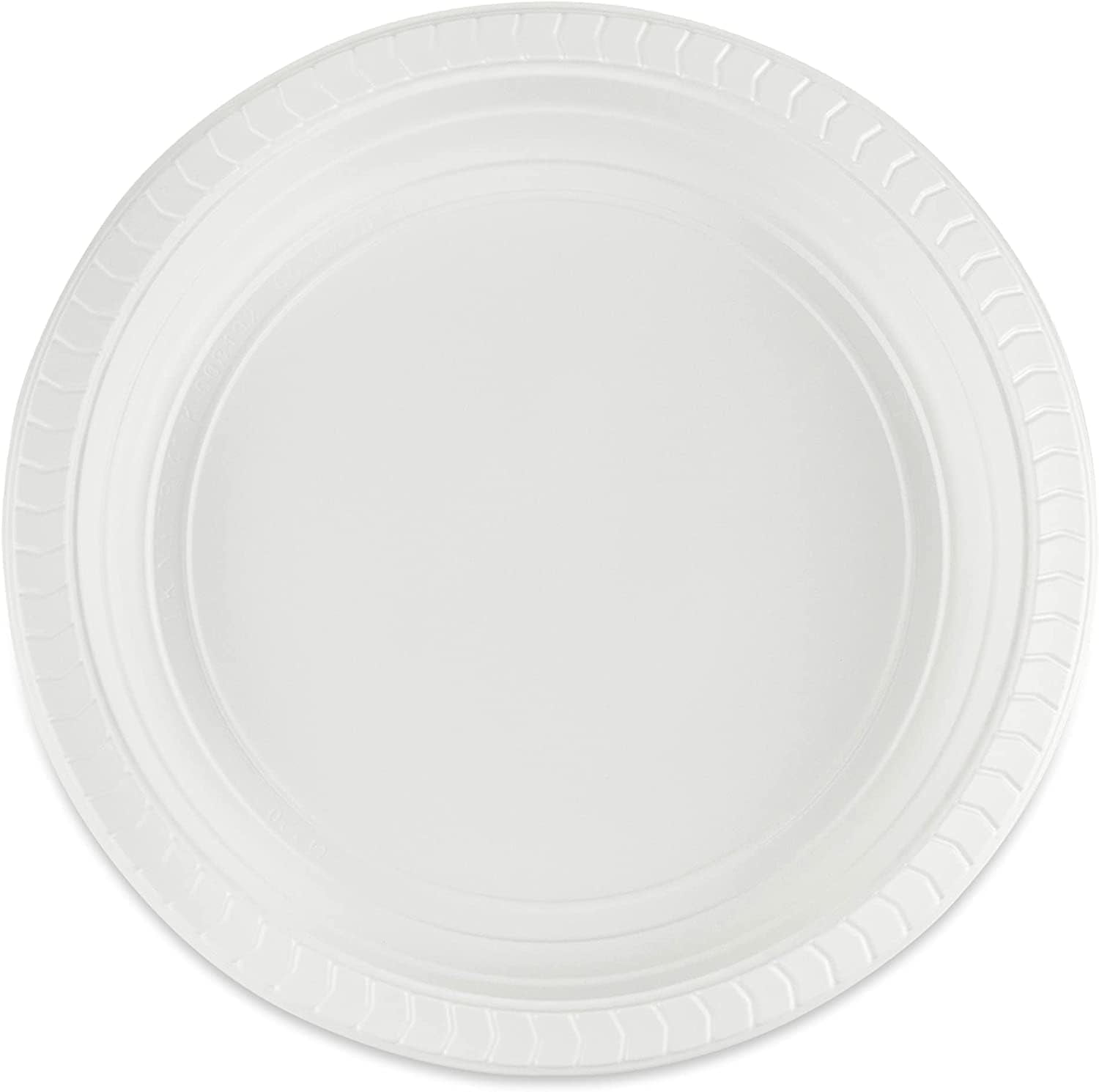 Serving 10" Disposable White Salad Plastic Plates - Durable & Eco ...