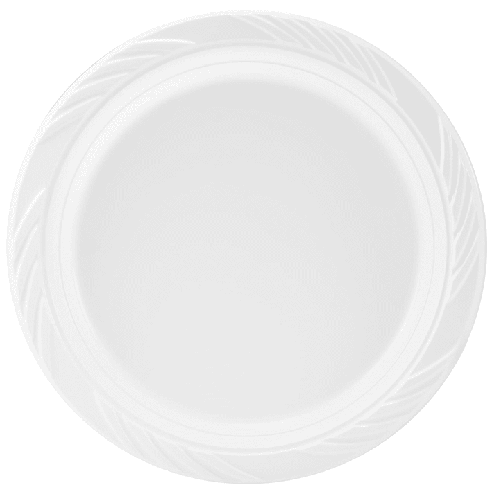 Serving 10" Disposable White Salad Plastic Plates - Durable & Eco ...