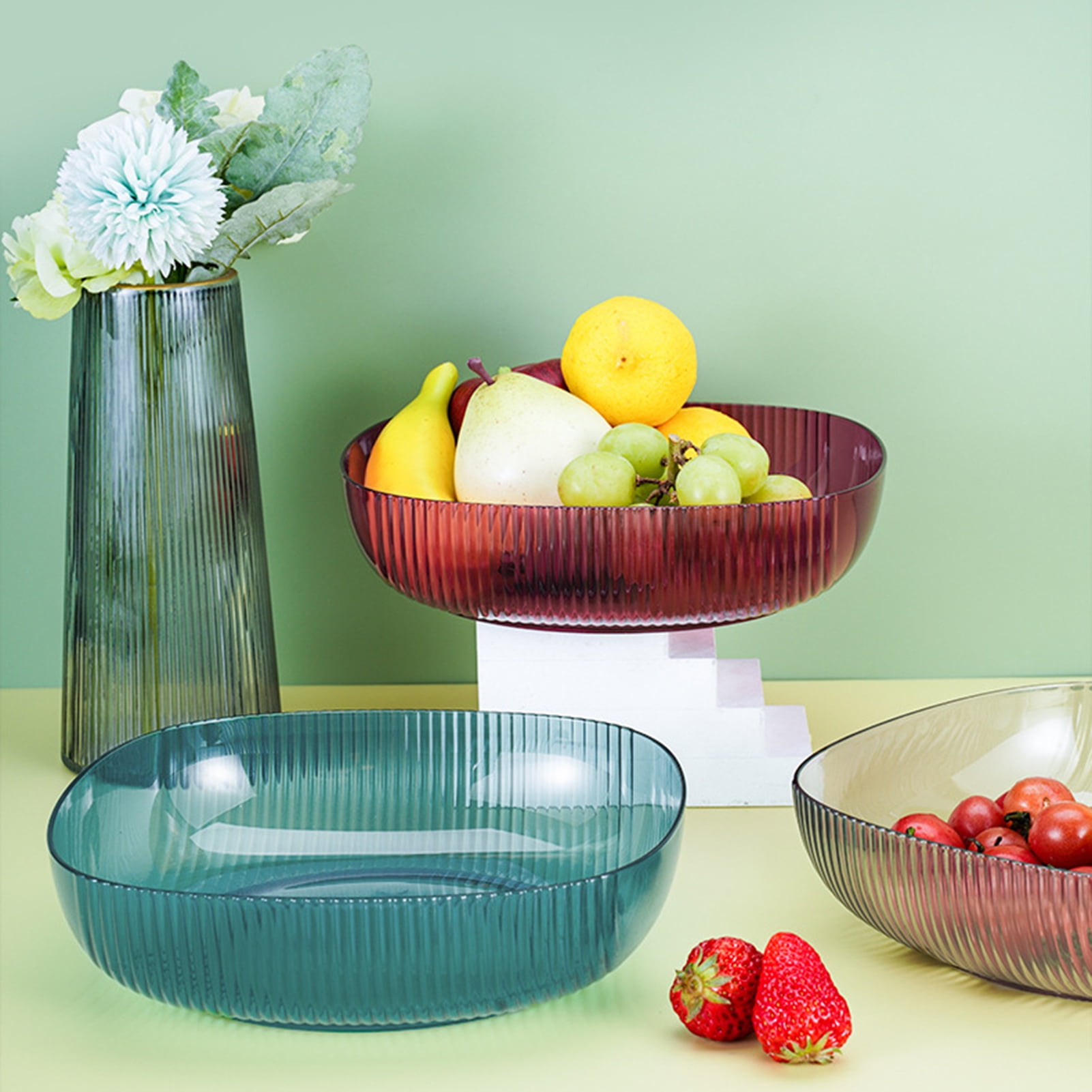Serving Bowls, 9 Inch Fruit Bowls Salad Bowls, Large Pasta Bowl ...
