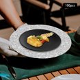 Serving Charger Plates, 100 Pack Silver Dessert Charger Plates, PP ...